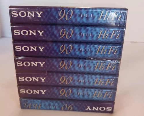 7 Pack Sony C-90HF 90 Min Hi Fi Recording Type 1 Normal Bias Cassette ...