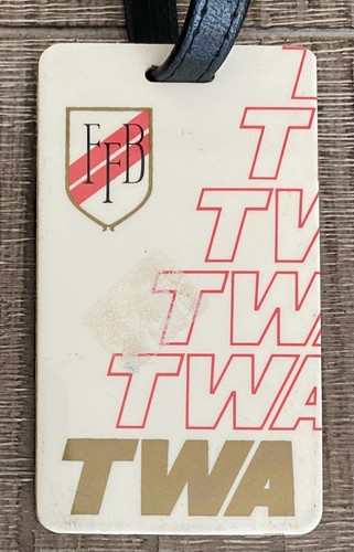 VTG TWA Frequent Flyers Plastic Luggage Tag 4” L By 2.25” W.. Original ...