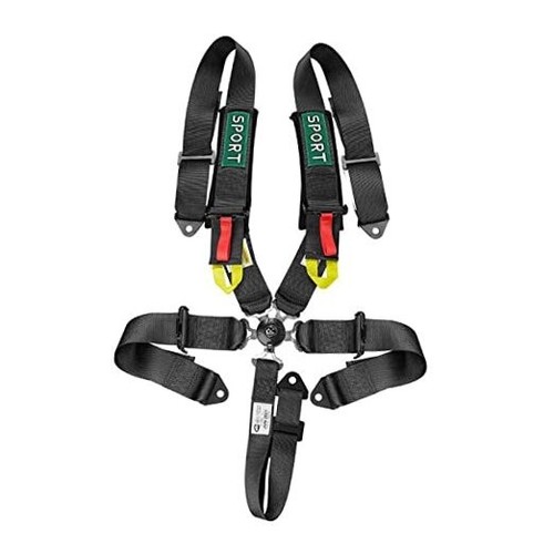 5-Point Racing Safety Harness Set SFI with Ultra Comfort Black Racing ...