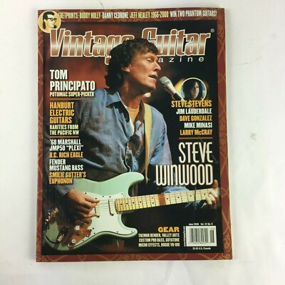 June 2008 Vintage Guitar Magazine Steve Winwood Tom Principato Dave ...