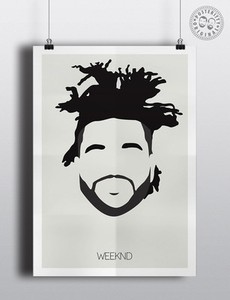 THE WEEKND - Hair Minimalist Poster Silhouette Minimal Wall Abel XO ...