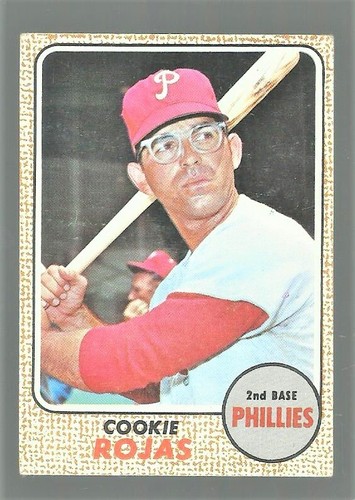 1968 TOPPS BASEBALL #39 COOKIE ROJAS EX/MT PHILADELPHIA PHILLIES ROYALS ...