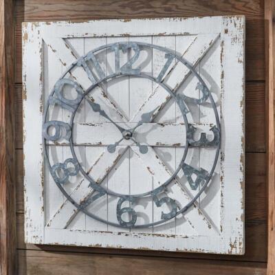 Park Designs Wall Clocks 24" H x 24" W x 1.75" D Barn Door, Analog ...