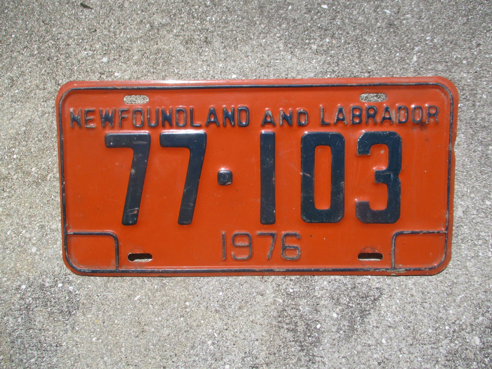 Canada 1976 Newfoundland and Labrador license plate # 77 - 103 | eBay