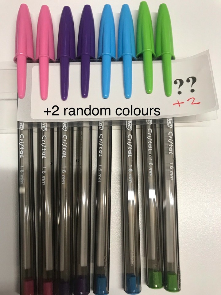 BIC® Cristal 1.6mm Ball Biro Pens - Various Colours - Packs Of 10 | eBay UK