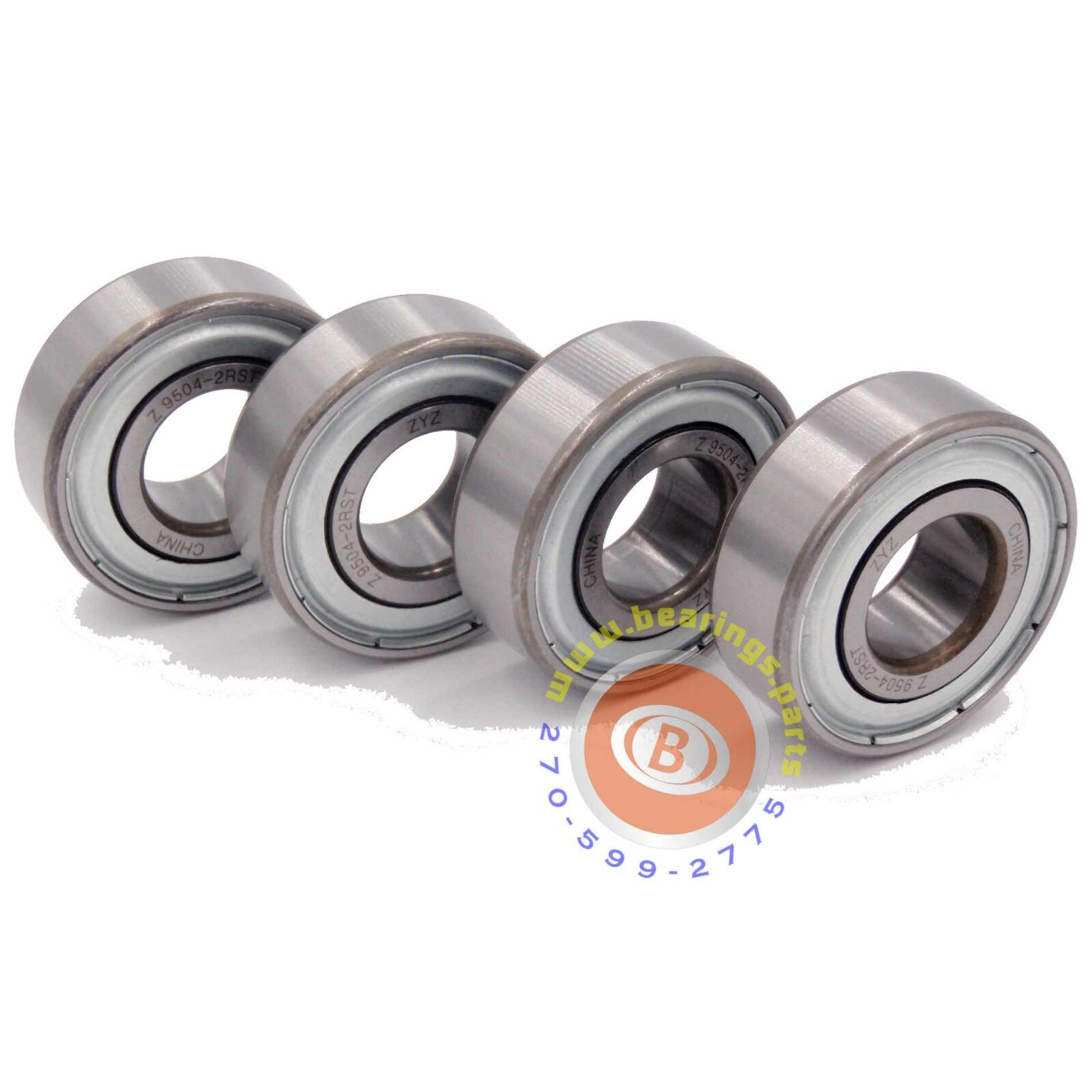 (Qty 4) Z9504-RST Lawn Mower Bearing 3/4" Bore 204BBAR P204RR6 JD9236 ...