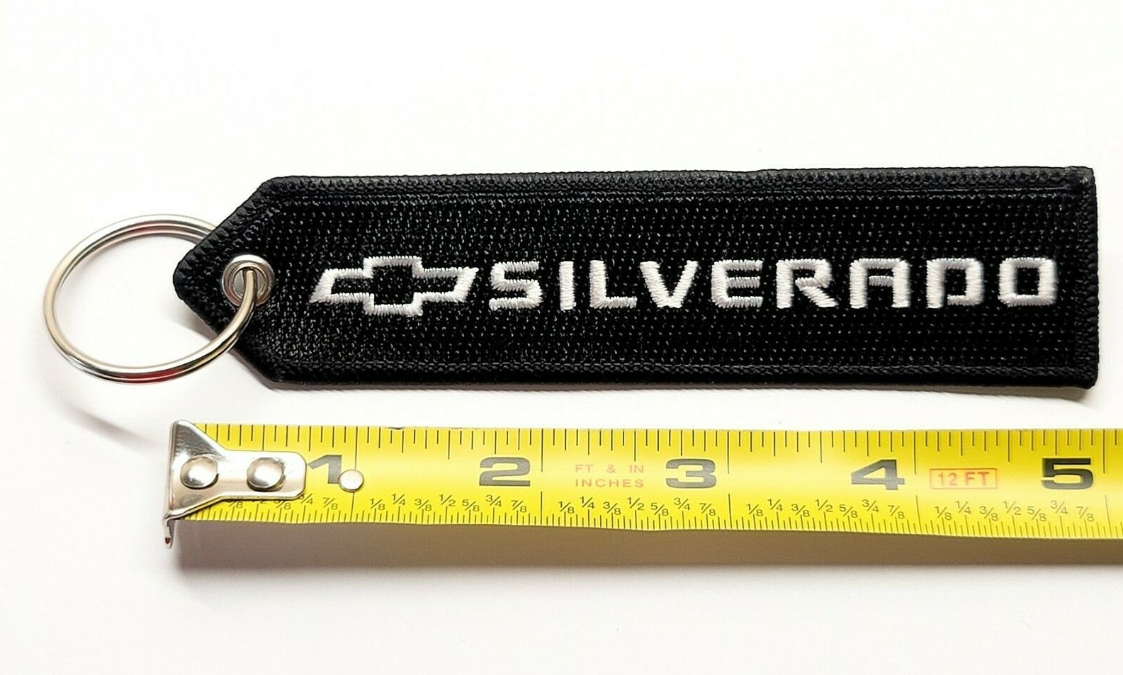 CHEVY SILVERADO Keychain Embroidered Fabric Key Tag Chevy Accessories ...