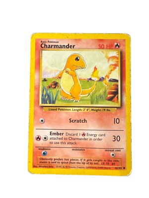 Pokémon TCG Charmander Base Set 46/102 Regular 1999-2000 | eBay