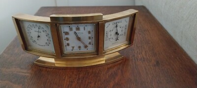 Vintage Angelus 8-day Swiss Weather Station Clock With Barometer And ...