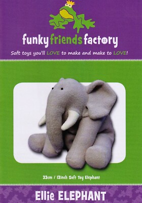 Ellie Elephant Soft Toy Pattern by Funky Friends Factory | eBay