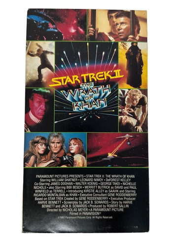 Vintage Star Trek II The Wrath of Kahn (1982 VHS) William Shatner ...