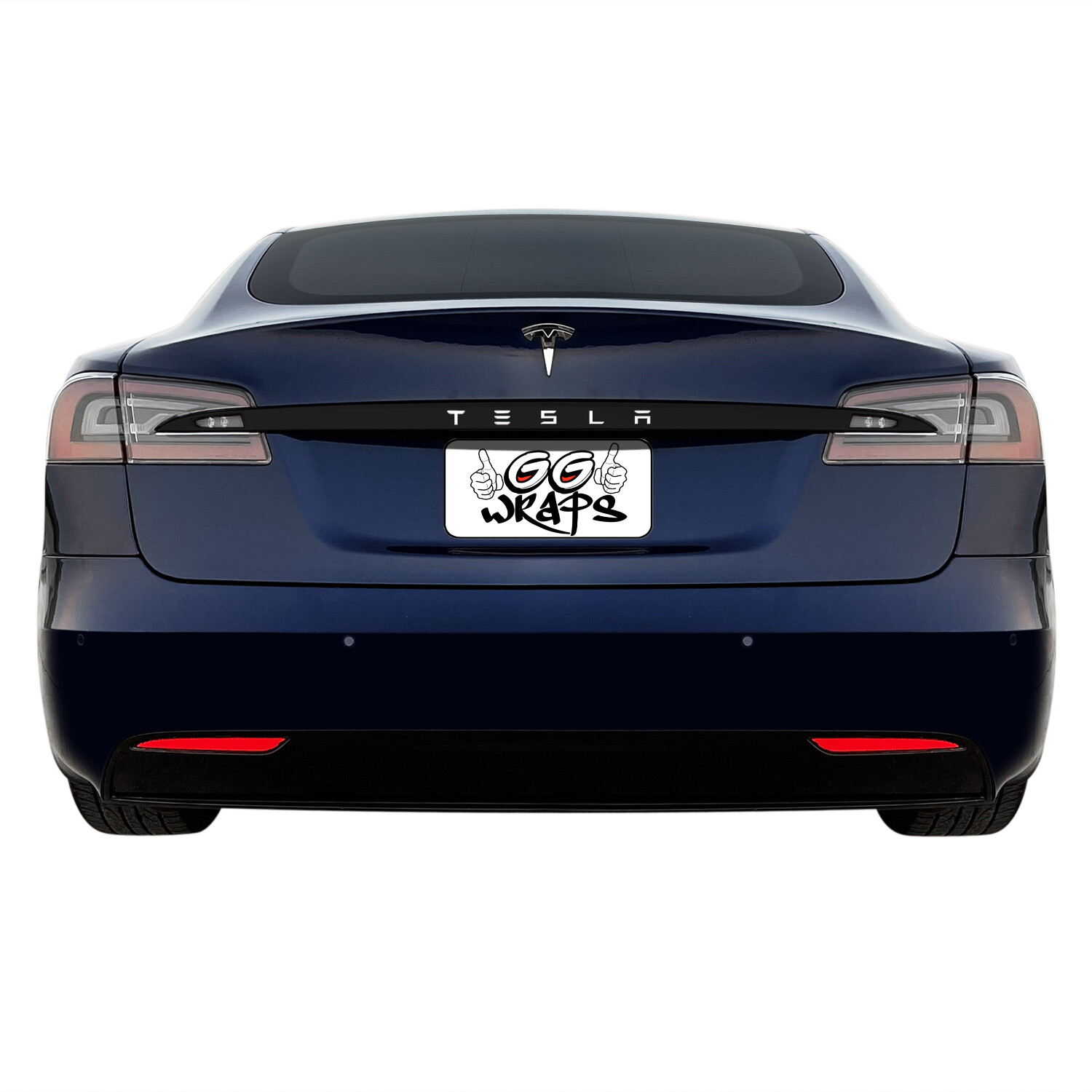Chrome Delete Blackout Vinyl Overlay for 2016-22 Tesla Model S Rear ...