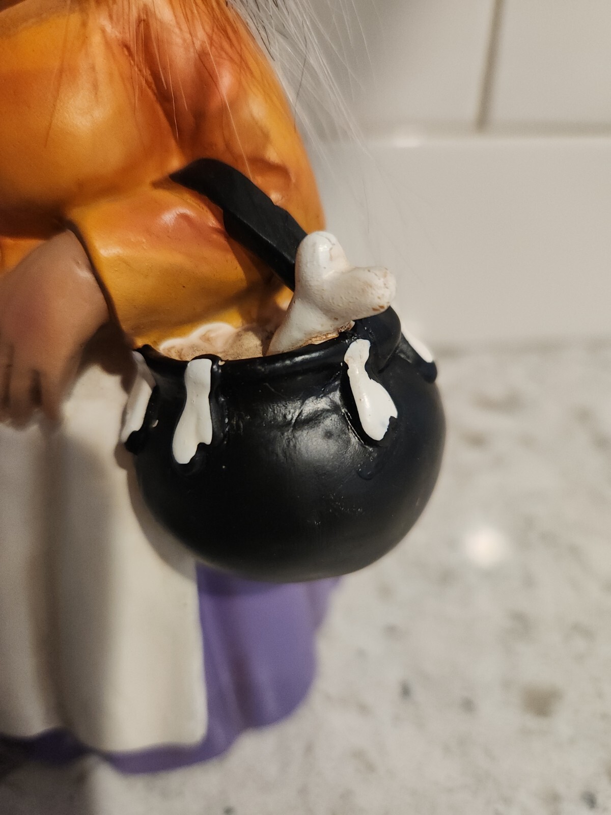 Raz Imports Witch With Cauldron Of Bones & Broom Figurine | eBay