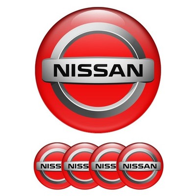 Nissan Glossy Stickers Decals logo Resin Epoxy Car Wheel Caps Badge ...
