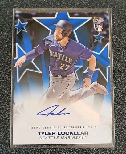 TYLER LOCKLEAR 2025 TOPPS SERIES 1 RC AUTO BASEBALL STARS BLUE/150 #BSA ...