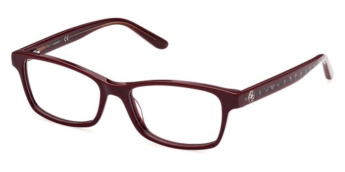 Guess GU2874 Eyeglasses Women Shiny Bordeaux Rectangle 51mm New 100% ...