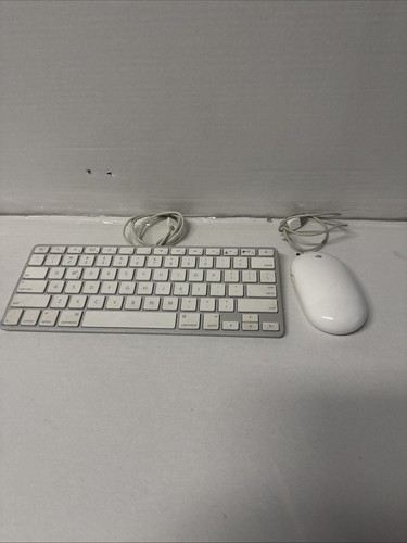 Genuine OEM Apple A1242 Wired USB Keyboard w/ Apple A1152 Mouse iMac ...