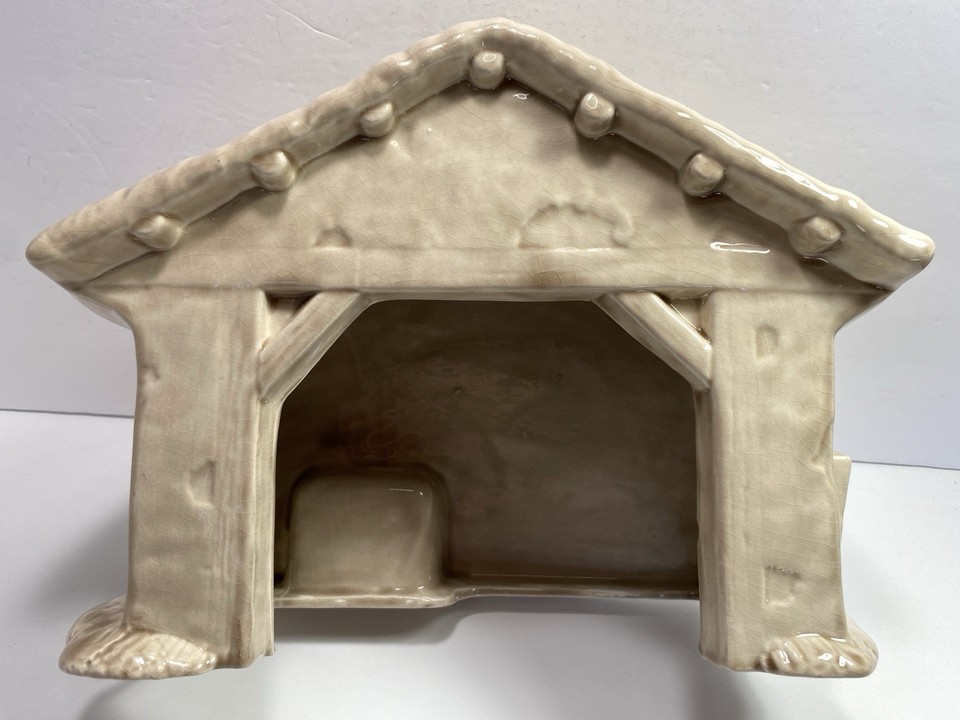 Empty Manger - Stable Only for Nativity Scene -Glazed Ceramic Manger | eBay