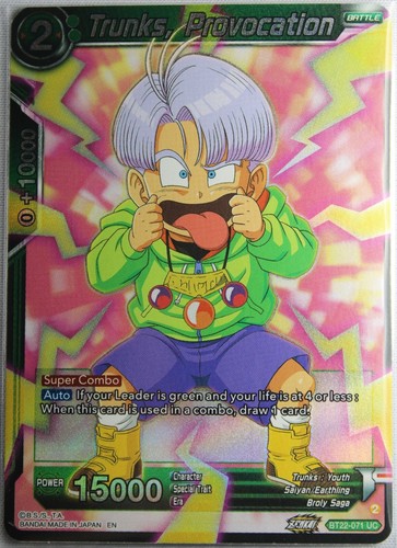 Trunks, Provocation BT22-071 UC Foil NEW (C.B) | eBay