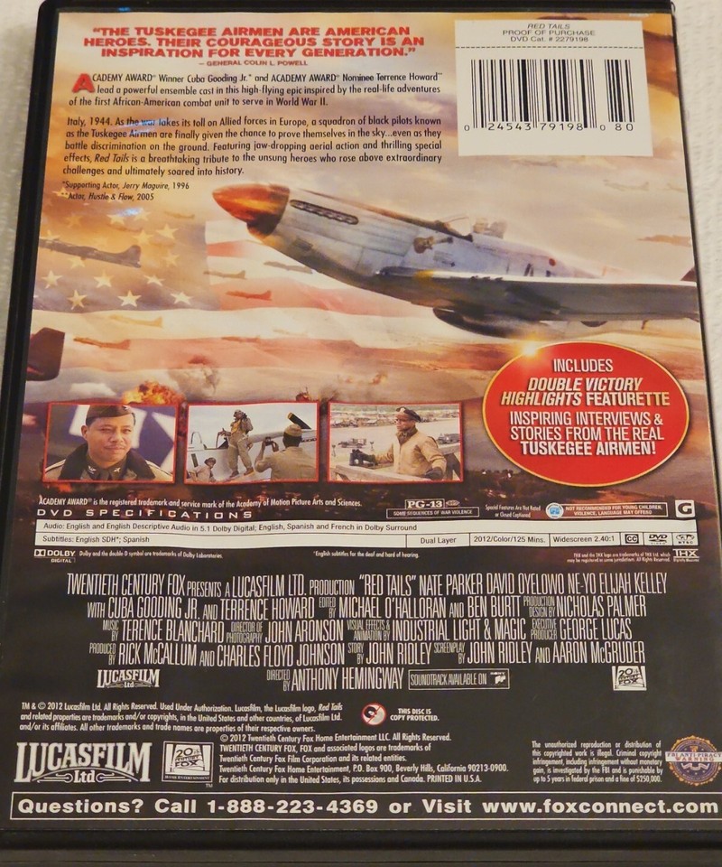 Red Tails DVD Cuba gooden Jr , Terrence Howard 24543791980 | eBay