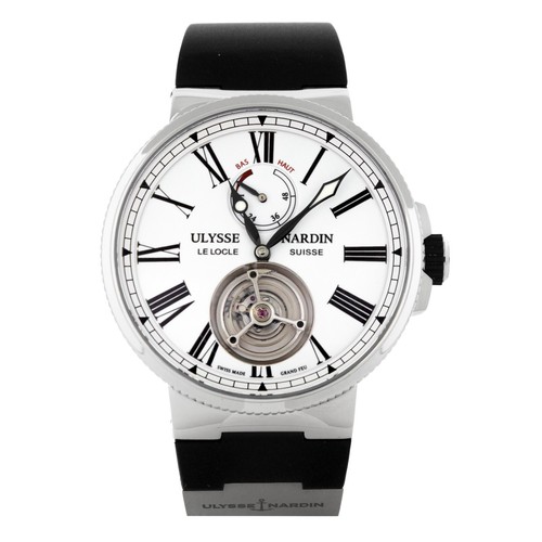 Ulysse Nardin Marine Tourbillon Steel White Dial 43mm 1283-181-e0 Full ...