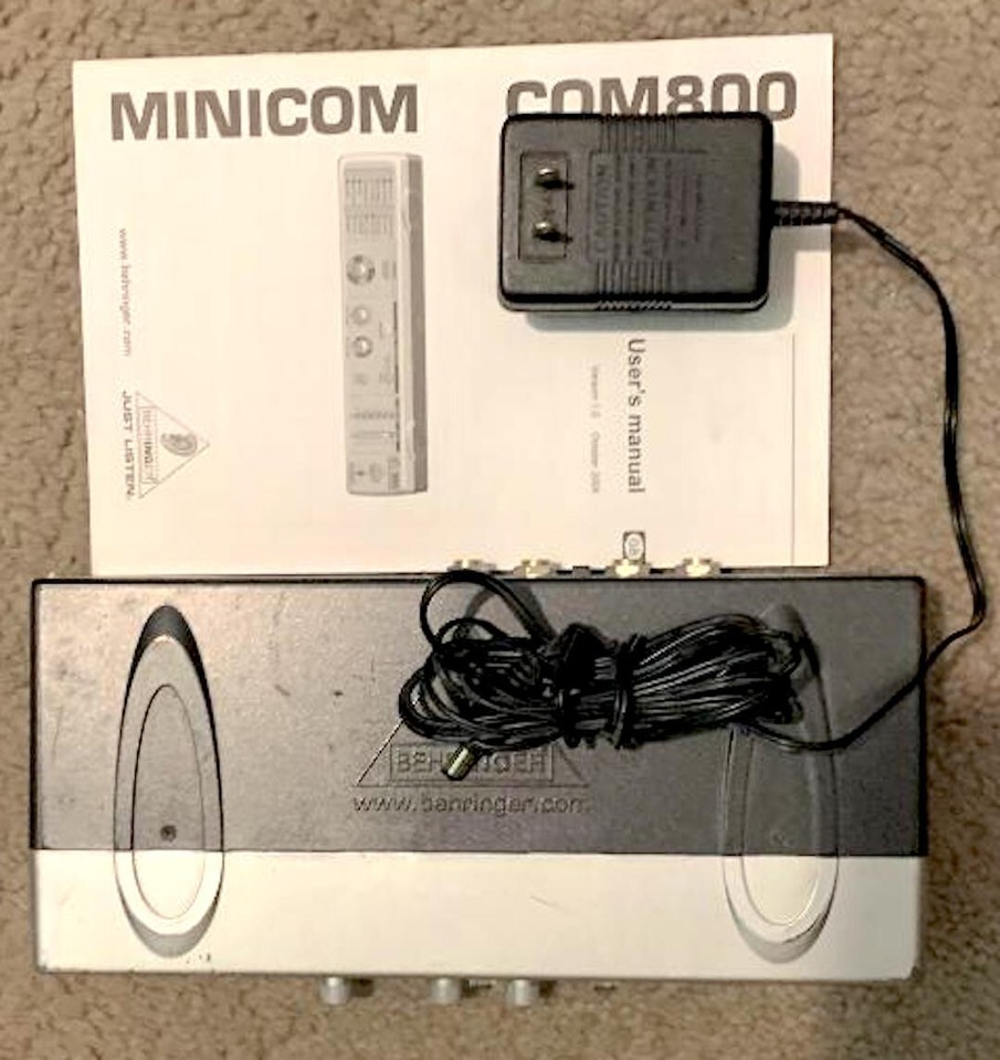 BEHRINGER MINI COM 800 AUDIO COMPRESSOR w/ Power Supply and User Manual ...