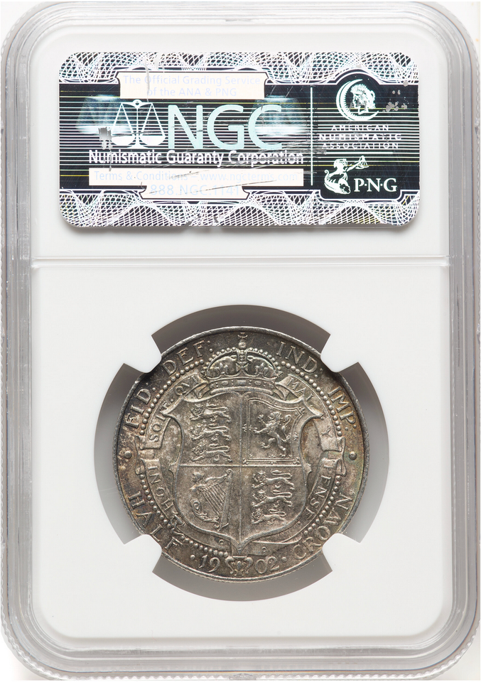 1902 King Edward VII Great Britain Silver Halfcrown Half Crown 1/2C NGC ...