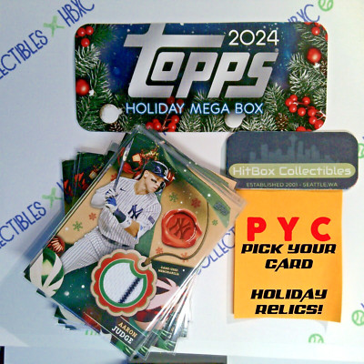 2024 TOPPS HOLIDAY MEGA BOX Relic Jersey PYC Pick Card 2 Complete Set ...