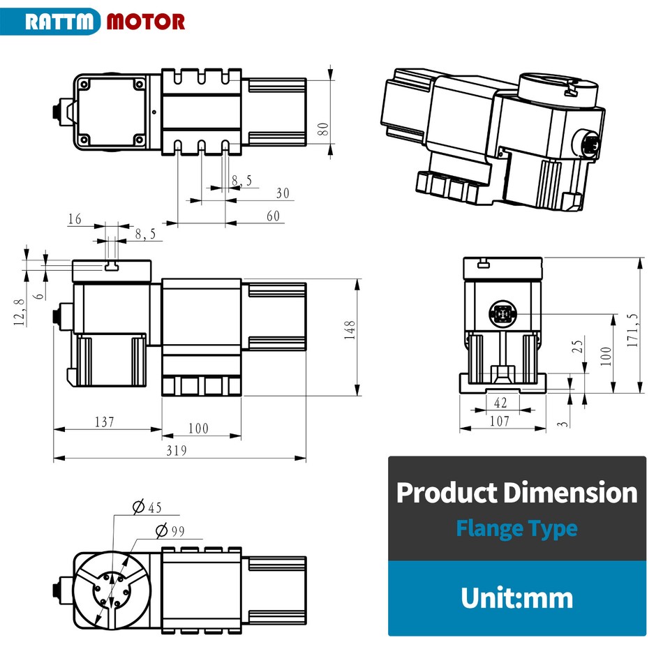 CNC 4th 5th Axis Rotary A+C Axis 100mm 4jaw chuck Harmonic Gearbox ...