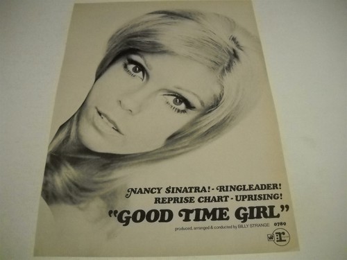 NANCY SINATRA Good Time Girl and BEACH BOYS 2-sided 1968 Promo Display ...