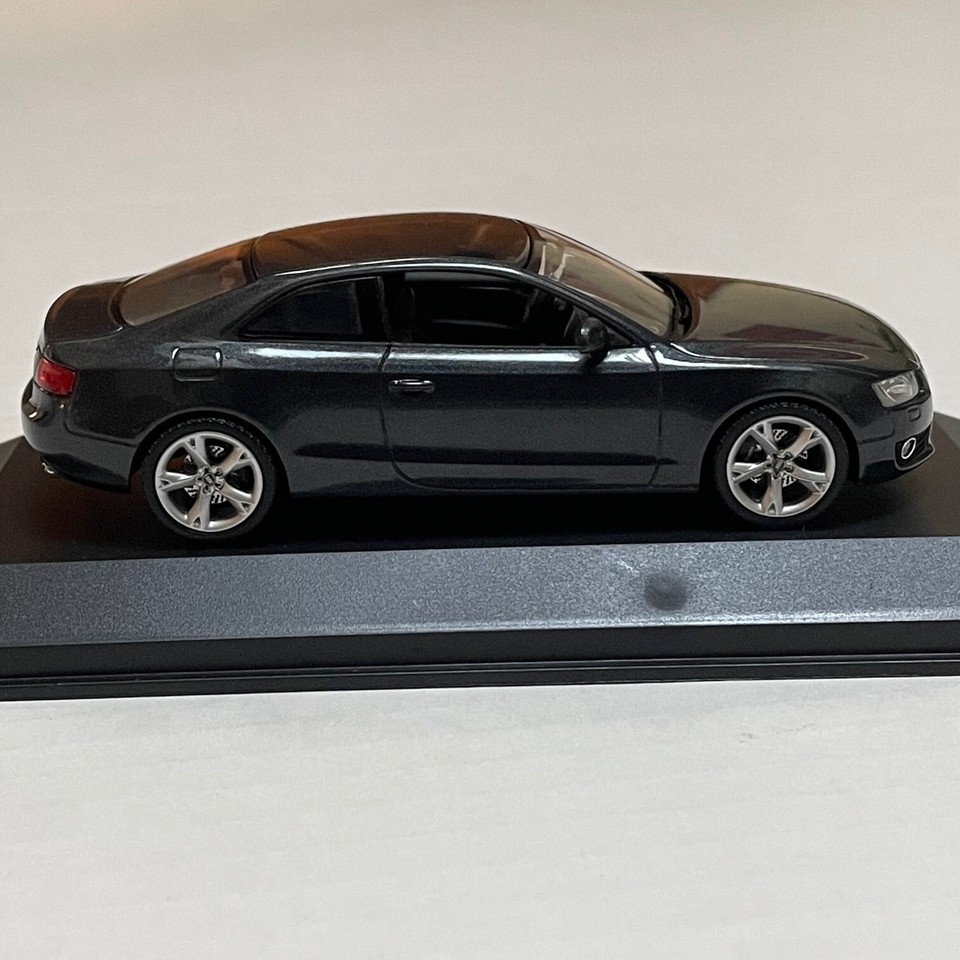 RARE - OFFICIAL AUDI A5 Coupe 1:43 Meteor Gray 3.2 Quattro Dealer Scale ...