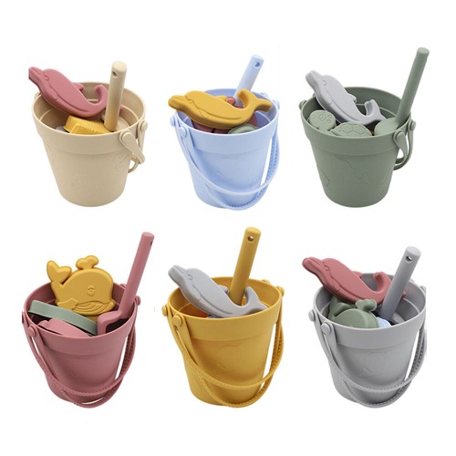 Children Beach Play Sand Play Tools Cute Silicone Animals Shaped ...