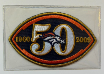 2009 DENVER BRONCOS 50TH YEAR OFFICIAL NFL FOOTBALL JERSEY PATCH ...
