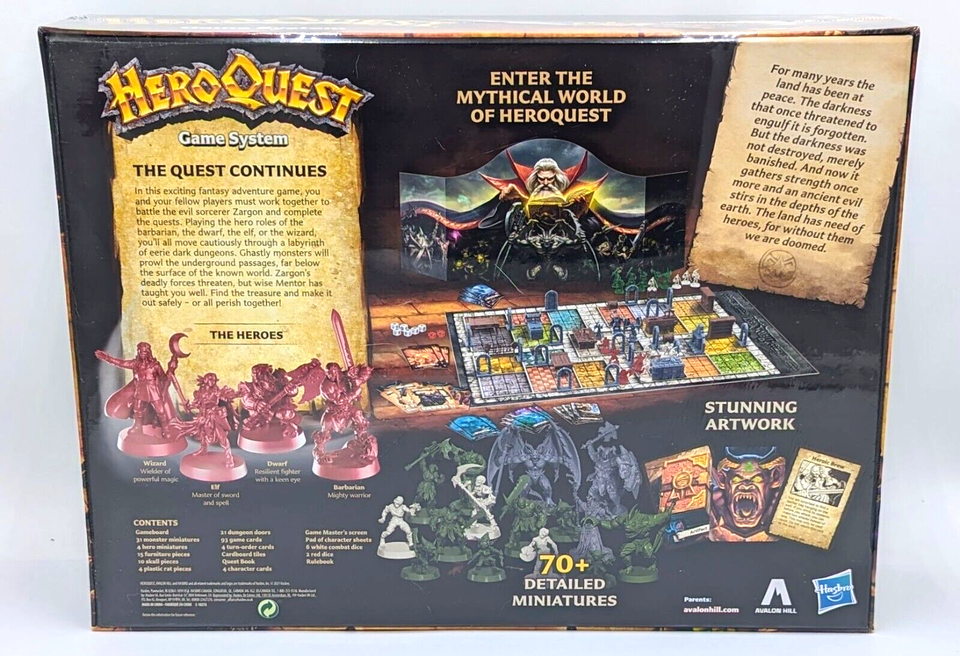 Avalon Hill/Hasbro HEROQUEST Game System Tabletop Miniatures Game! | eBay