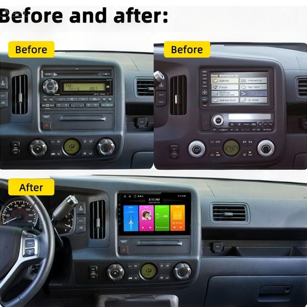 Android 15 Stereo Radio Navi GPS 7" For 2006-2014 Honda Ridgeline Apple ...