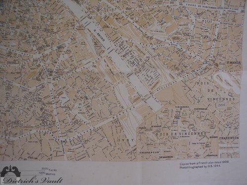 1944 WWII War Office Map of Paris 4234 First Edition | eBay