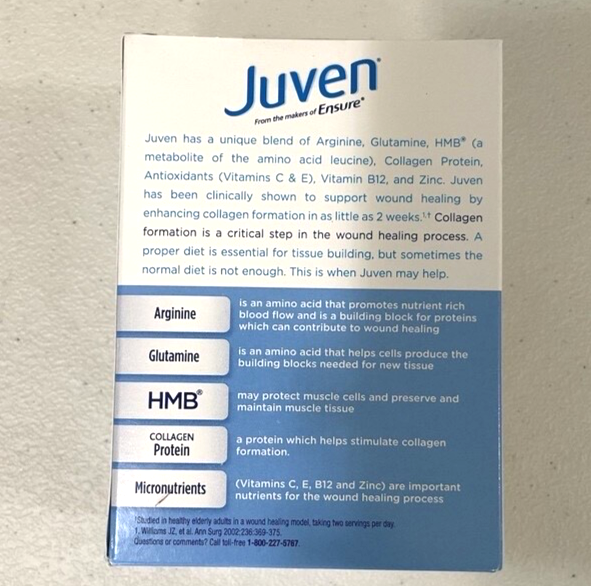 Juven Therapeutic Nutrition Powder ORANGE Wound Healing Support 8 Pack ...