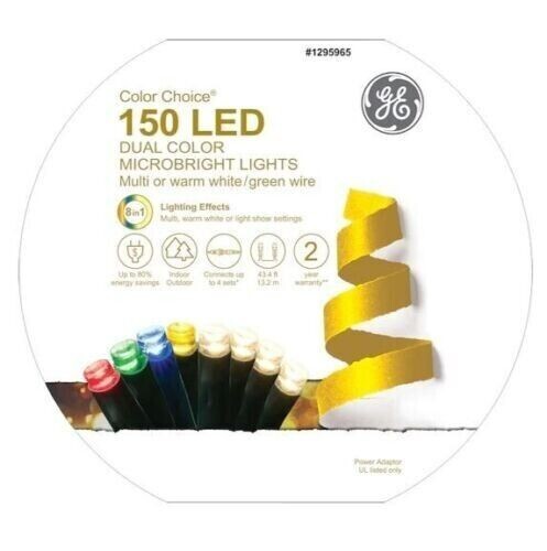 GE Color Choice 150 Ct 43.4-ft 8-function Color Changing LED Christmas ...