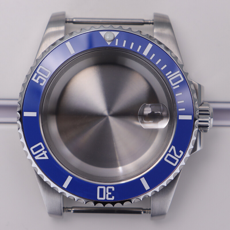 40mm Luxury men Diver Watch Cases Glass Exhibition back For Seiko nh35 ...