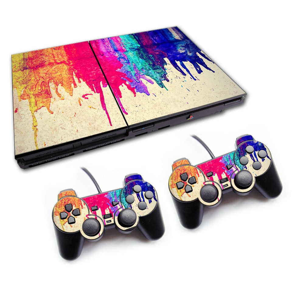 For Ps2 Slim 70000 Game Host Sticker Cartoon Screen Protector Handle ...