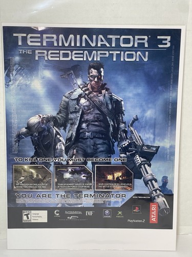 Terminator 3: The Redemption - Vintage Gaming Print Ad / Poster / Wall ...