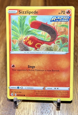 Sizzlipede 047/264 Non Holo Common Fusion Strike Pokemon Card NM | eBay