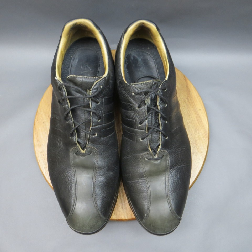 Adidas Adipure Z Golf Shoes Mens Size 11 Black Leather Spikes Sneakers ...