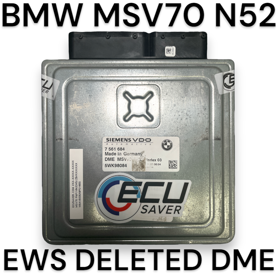 🔥 BMW MSV70 Plug N' Play DME, EWS DELETED / 7 561 684 / E90 E60 Z4 2.5i ...