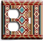 NATIVE AMERICAN SOUTHWEST FOLK PATTERN LIGHT SWITCH OUTLET WALL PLATE ...