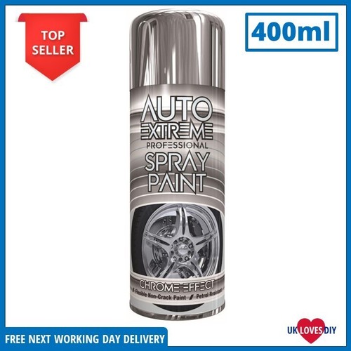 AX Chrome Effect Spray Paint Aerosol Can Auto Extreme Car Van Bike ...