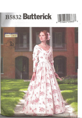 MB 5832 PATRON BUTTERICK HISTORY ROBE AUTANT EN EMPORTE LE VENT 34 AU ...