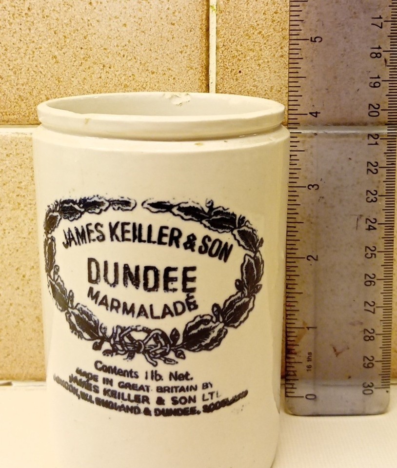 EARLY 1900's JAMES KEILLER & SON, DUNDEE JAM POT/JAR Stoneware Crock ...