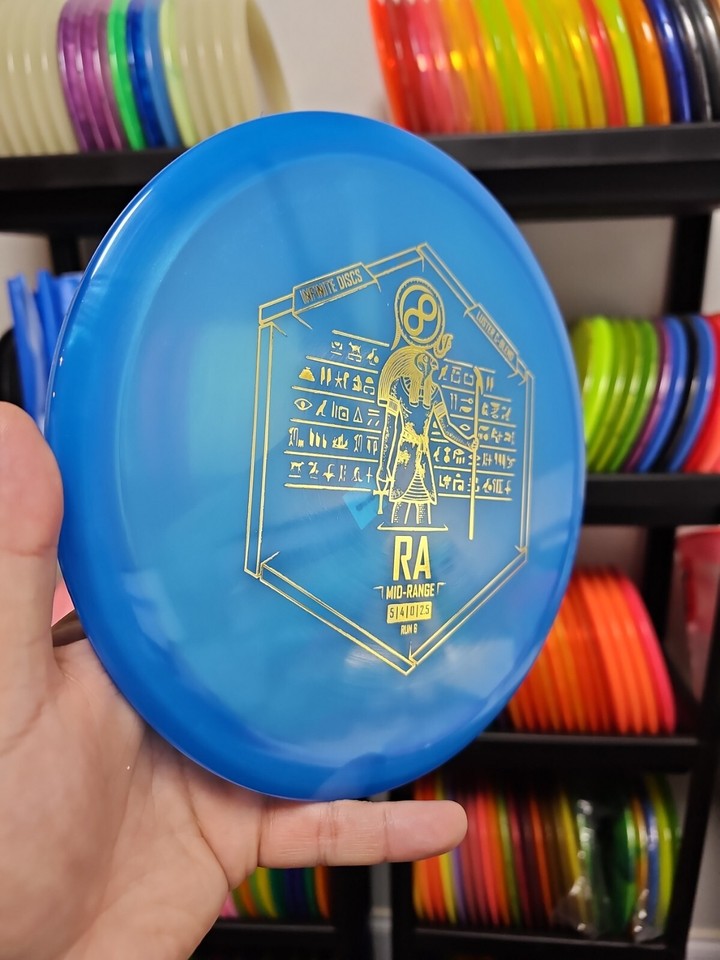 Infinite Discs Blue 180g #1 Luster C-Blend Ra Disc golf Midrange Innova ...