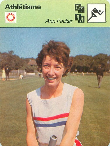 FICHE CARD: Ann Packer GB Sprint Saut en longueur Long j Haies ...
